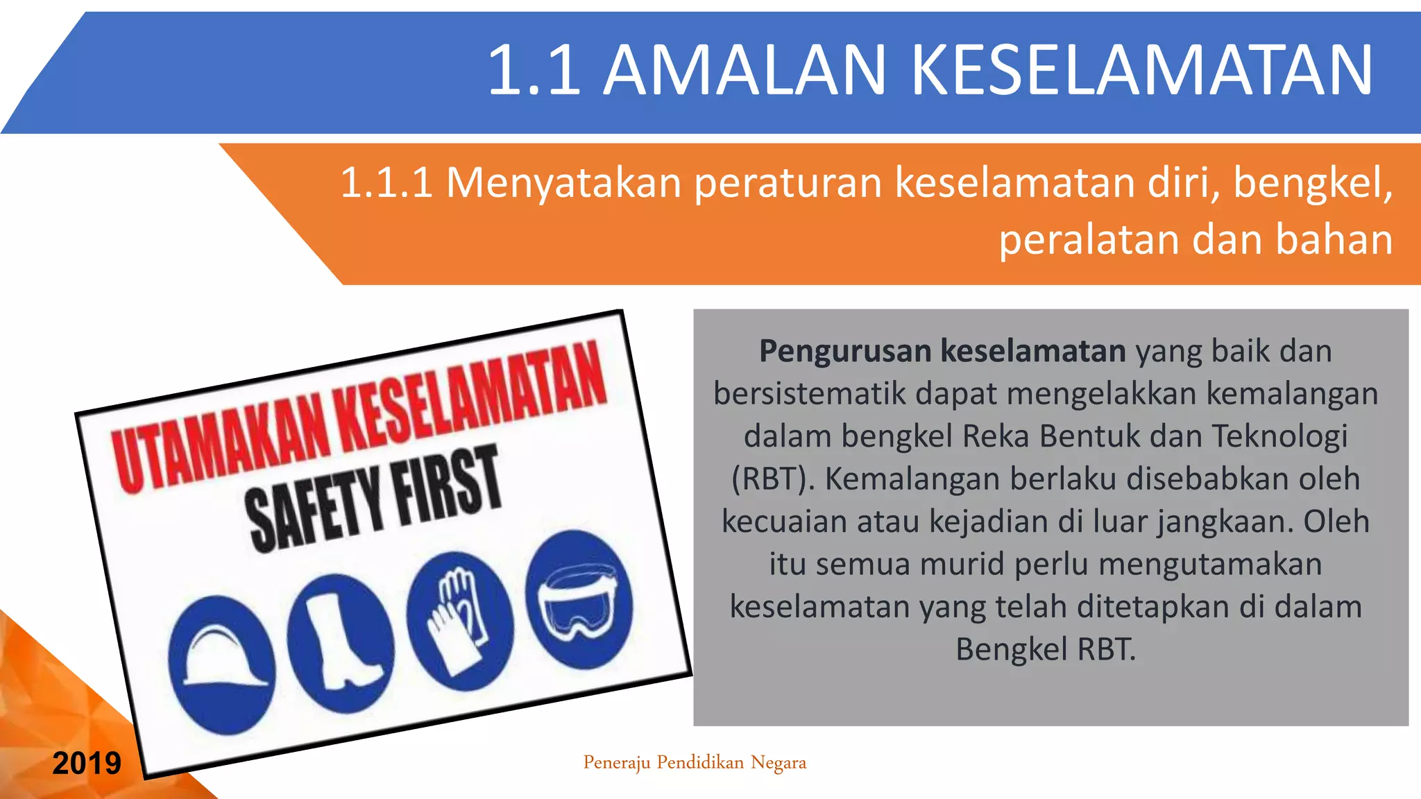 Tajuk 1 keselamatan bengkel 2019 RBT Tahun 4 | PPTX
