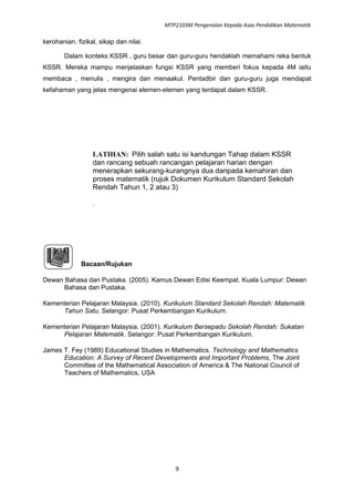 Tajuk 1 matematik & kurikulum | DOC