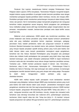 Tajuk 1 matematik & kurikulum | DOC