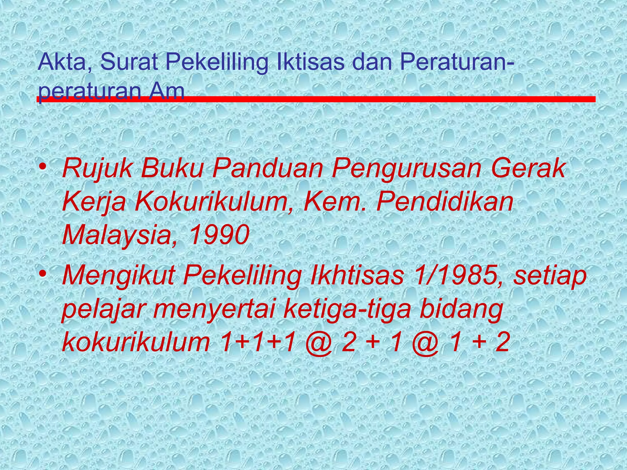 Tajuk 1 Pengenalan Pengurusan Kokurikulum | PPT