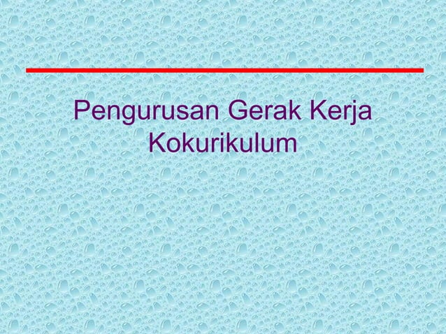 Tajuk 1 Pengenalan Pengurusan Kokurikulum | PPT