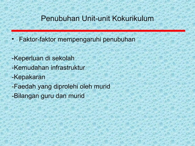 Tajuk 1 Pengenalan Pengurusan Kokurikulum | PPT