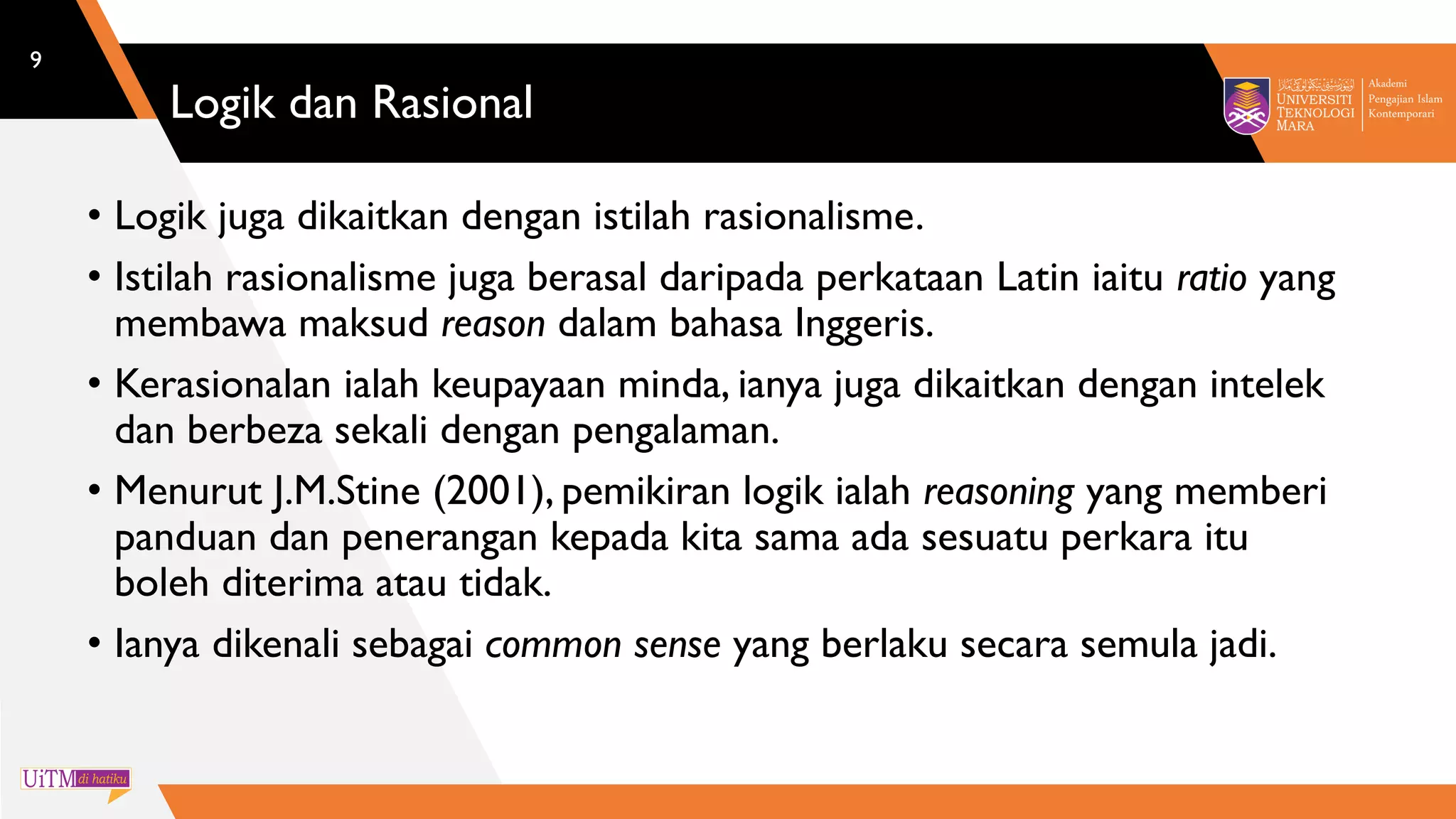 Tajuk 3 Logik dan Metodologi | PDF