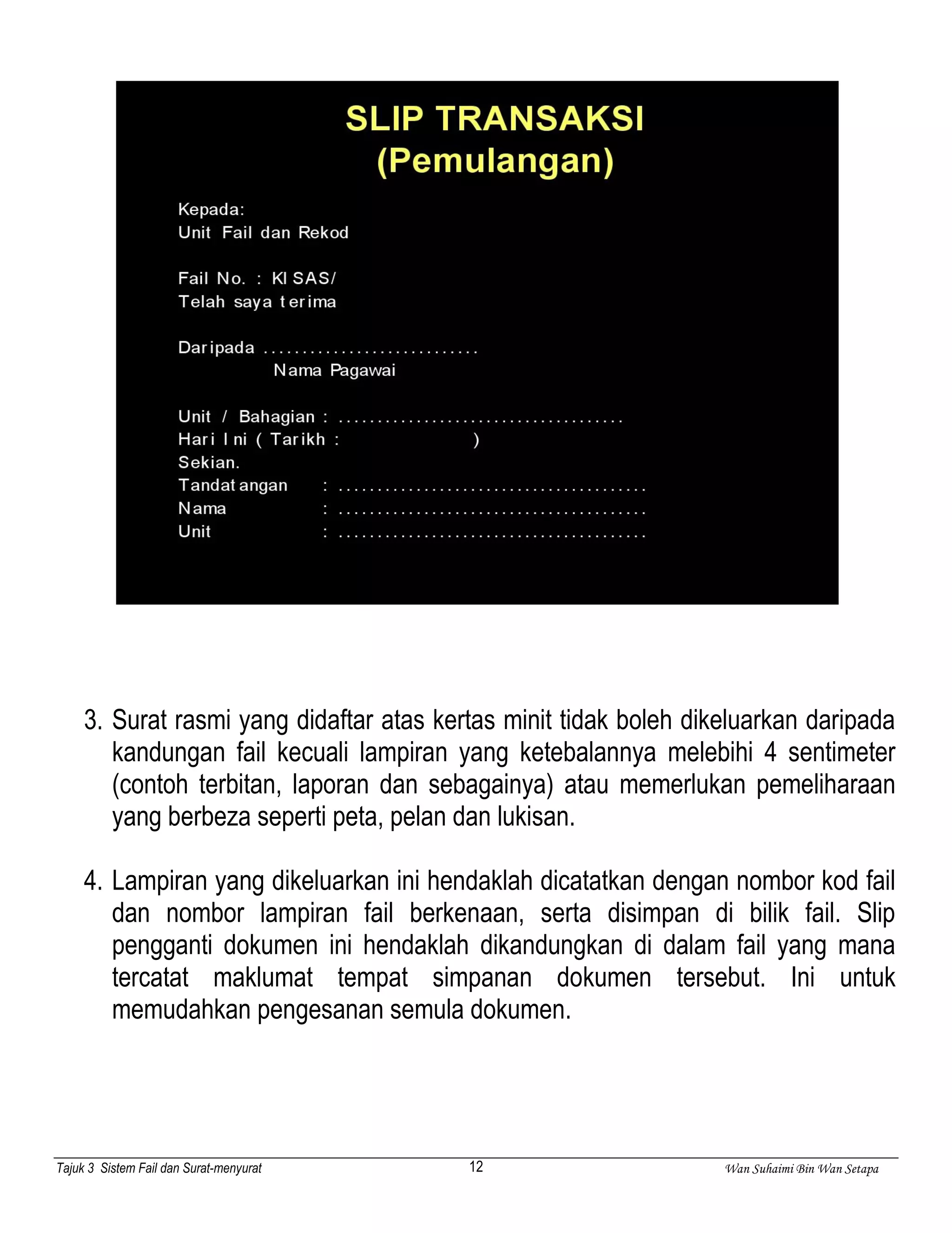 Tajuk 3 sistem fail dan surat menyurat 1 | PDF