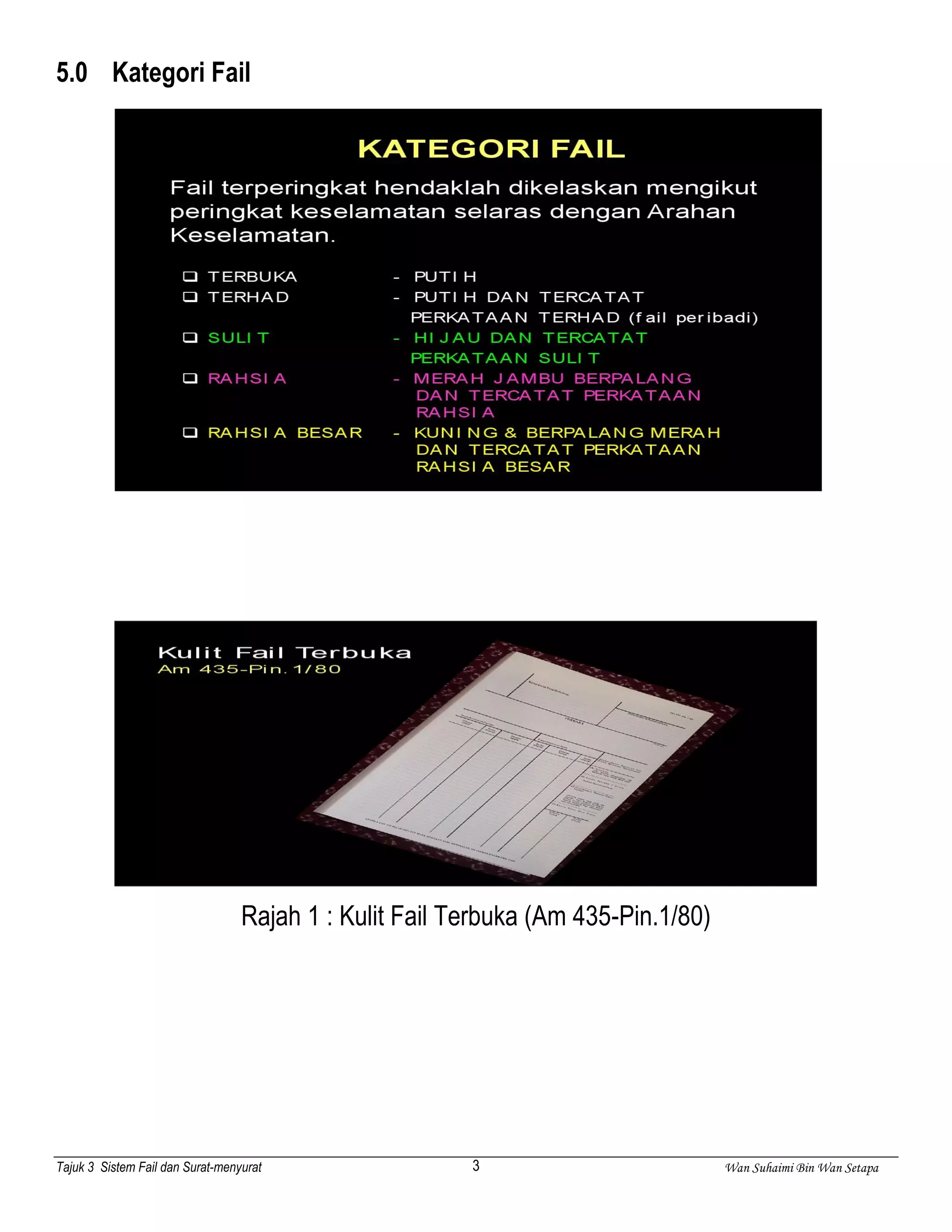 Tajuk 3 sistem fail dan surat menyurat 1 | PDF