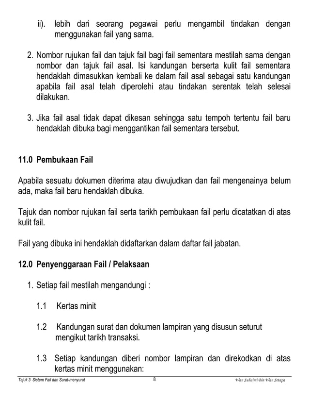 Tajuk 3 sistem fail dan surat menyurat 1 | PDF