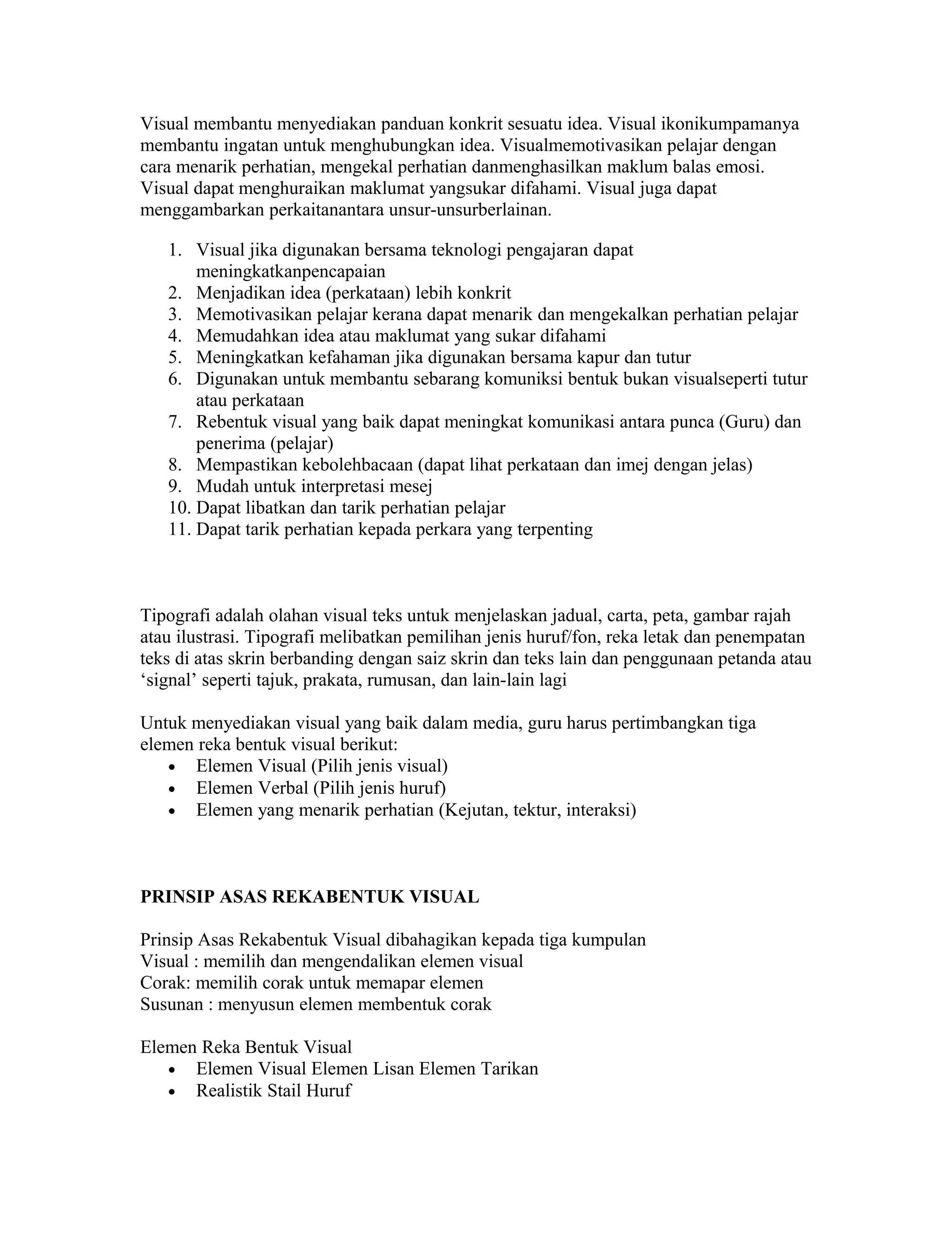 Tajuk 5 reka bentuk visual | DOC