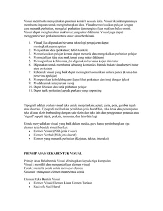 Tajuk 5 reka bentuk visual | DOC