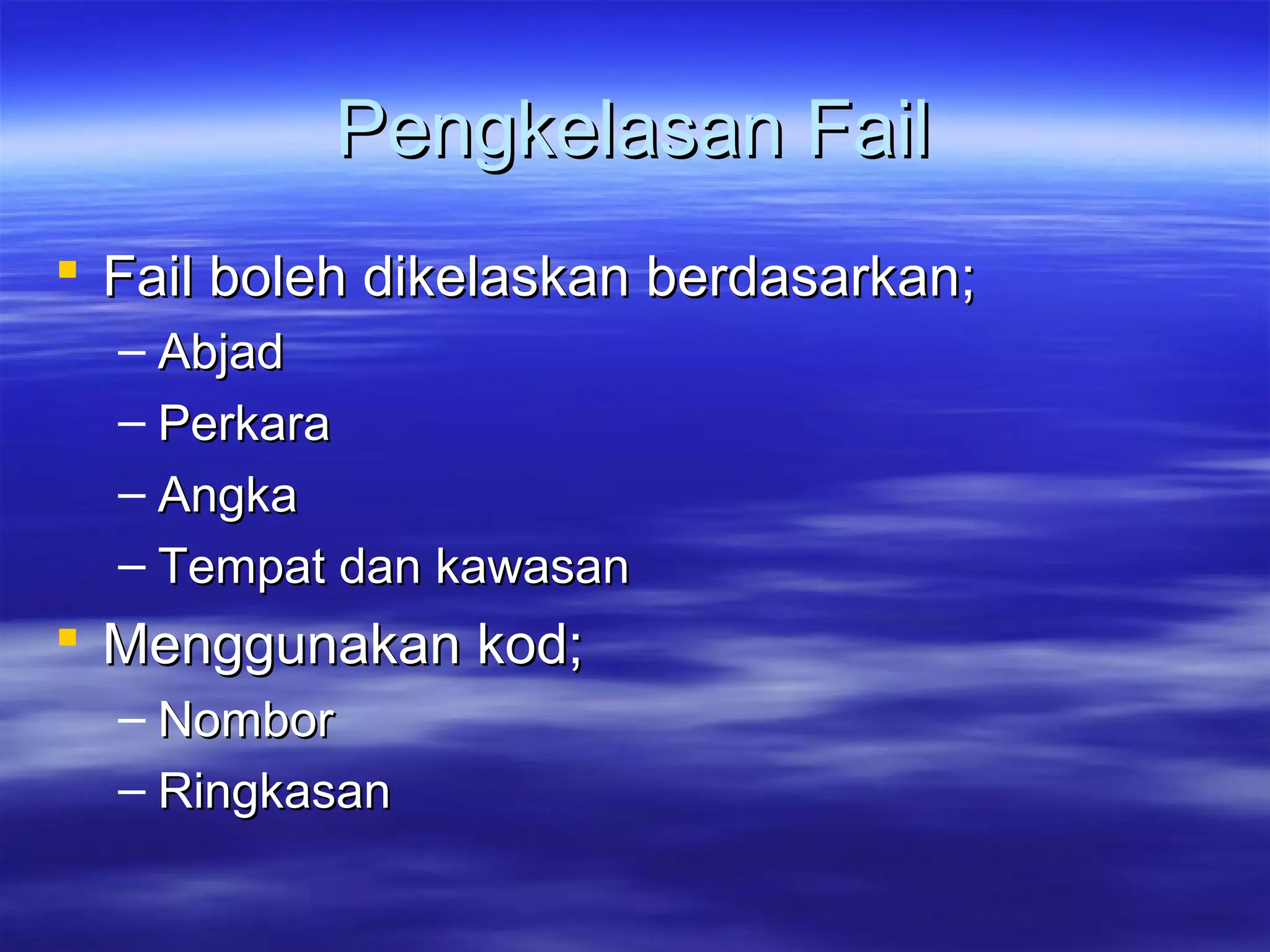 Tajuk 5 Sistem Fail dan Surat Menyurat | PPT