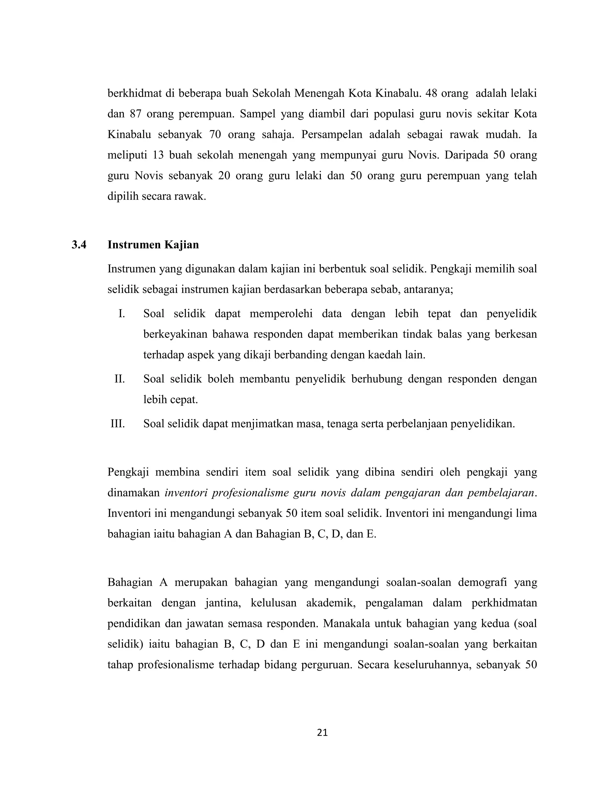 PROFESIONALISME GURU NOVIS DALAM PENGAJARAN DAN PEMBELAJARAN (P&P) | DOCX