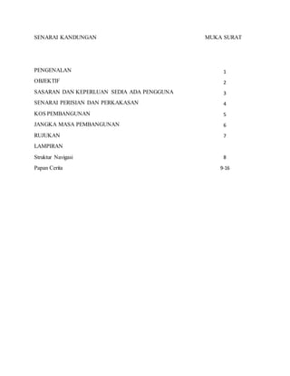 Tajuk & kandungan (Laporan) | DOCX