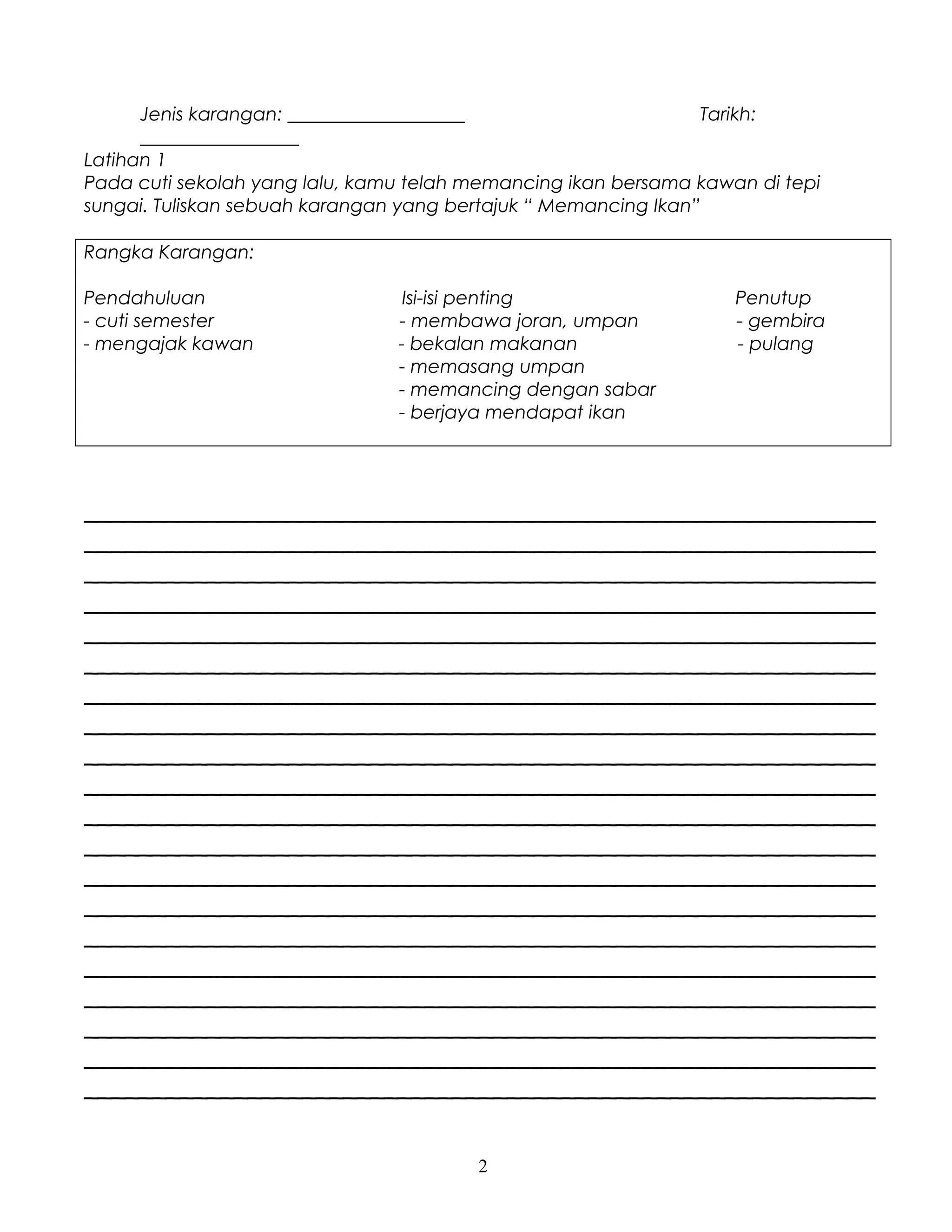 Tajuk karangan bm y5 2015 | DOC