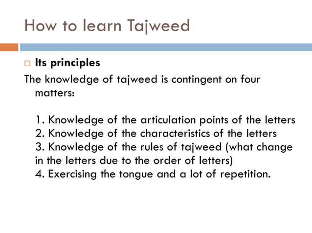 Tajweed lessons-points ofarticulation-english | PDF