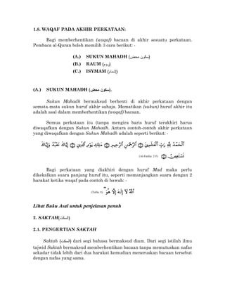 Tajweed 7 hukum wakaf | PDF