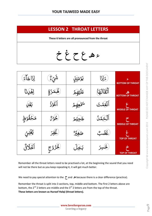 Tajweed book For Online Tajweed Classes | PDF