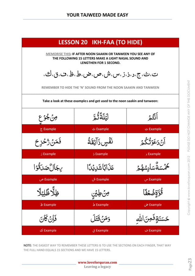 Tajweed book For Online Tajweed Classes | PDF