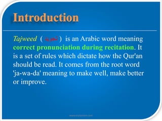 Tajweed course makhaaraj - engish | PPT
