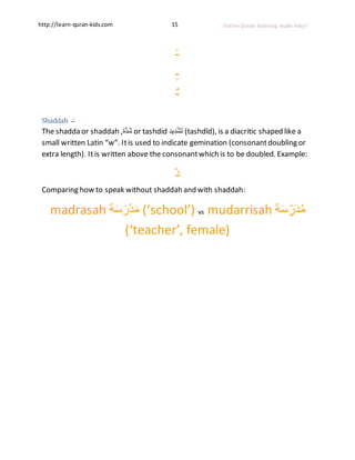 Tajweed for dummies by learn quran kids | PDF