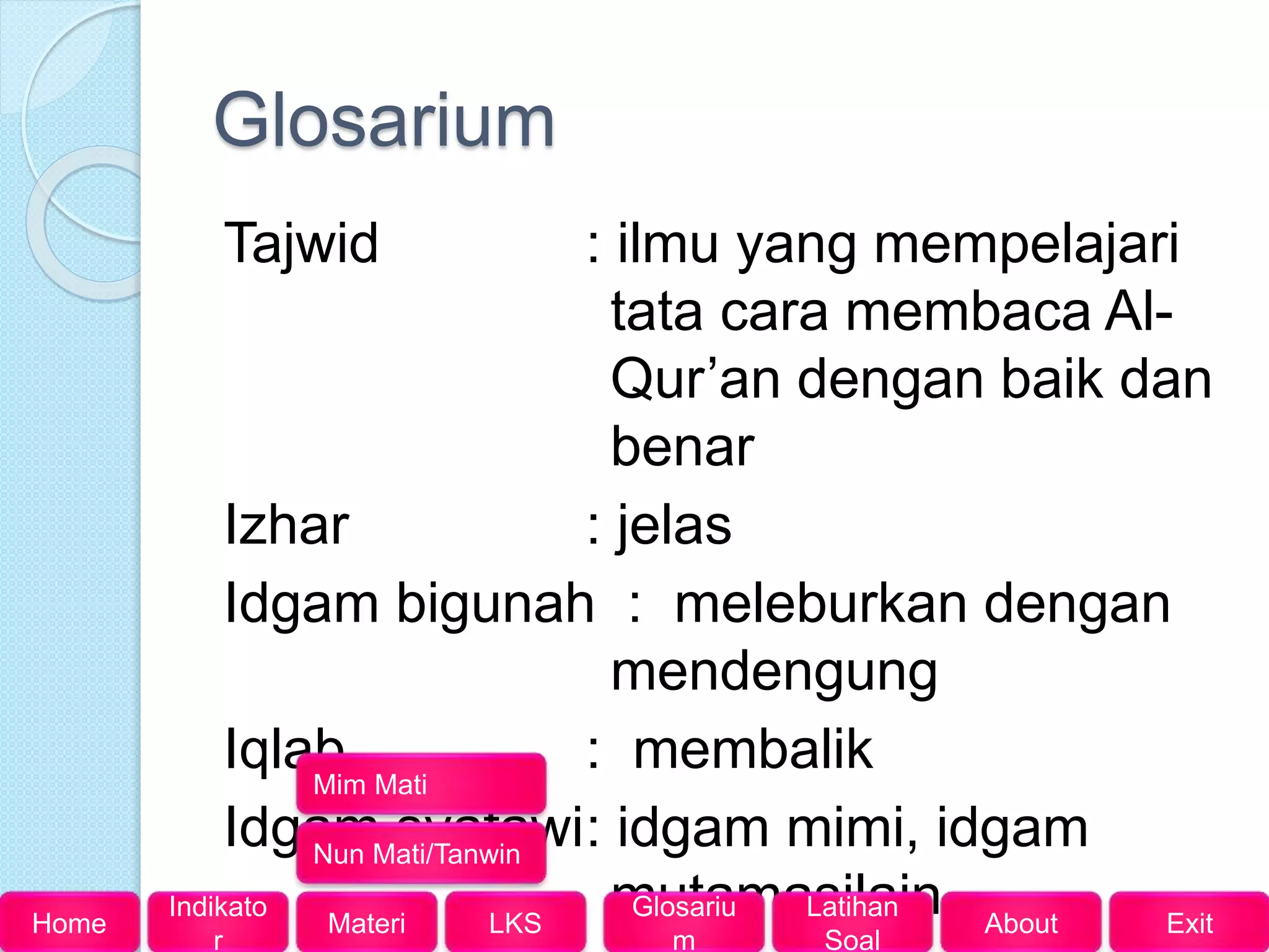 agama islam tentang Tajwid | PPTX