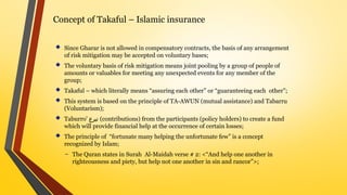 Takaful is based on taawun and tabarruq.Let us learned abou takaful | PPT