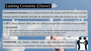 TAKAFUL (ISLAMIC INSURANCE) vs CONVENTIONAL INSURANCE | PPTX