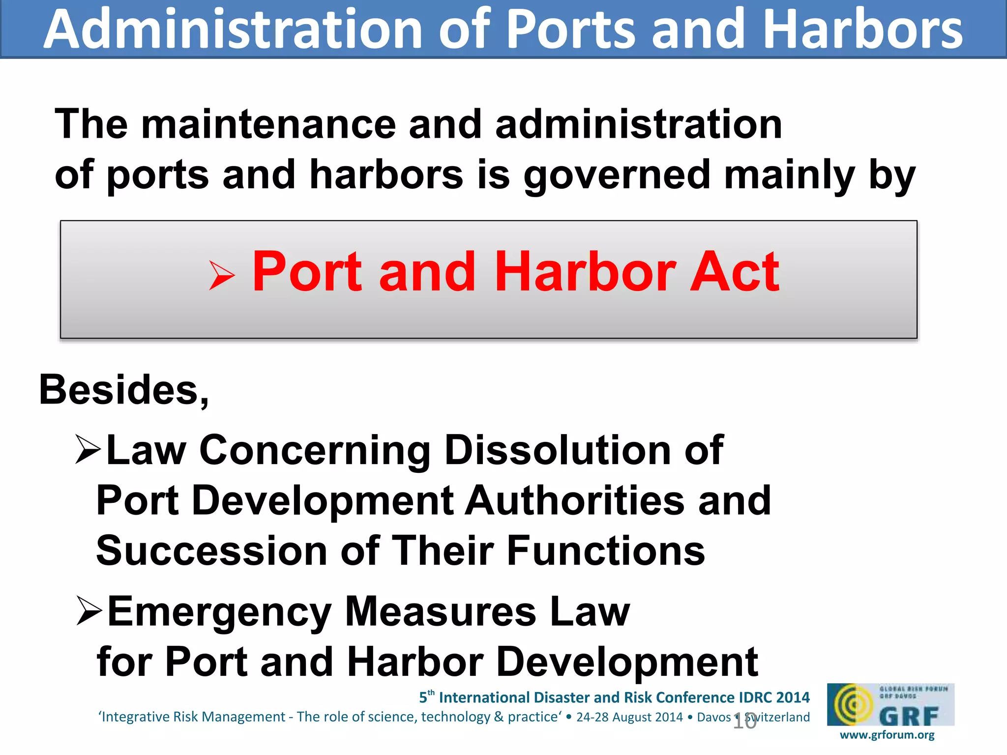 TAKAHASHI-Disaster risks and port management system-ID1247-IDRC2014_b ...