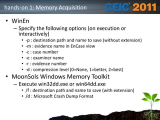 Windows Memory Forensic Analysis using EnCase | PDF