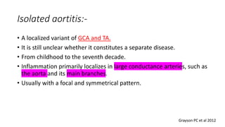 Takayasu arteritis. | PPTX
