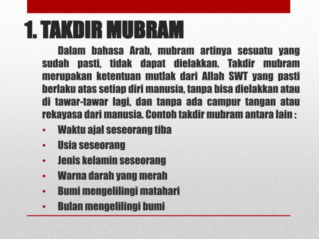 Takdir | PPT | Free Download