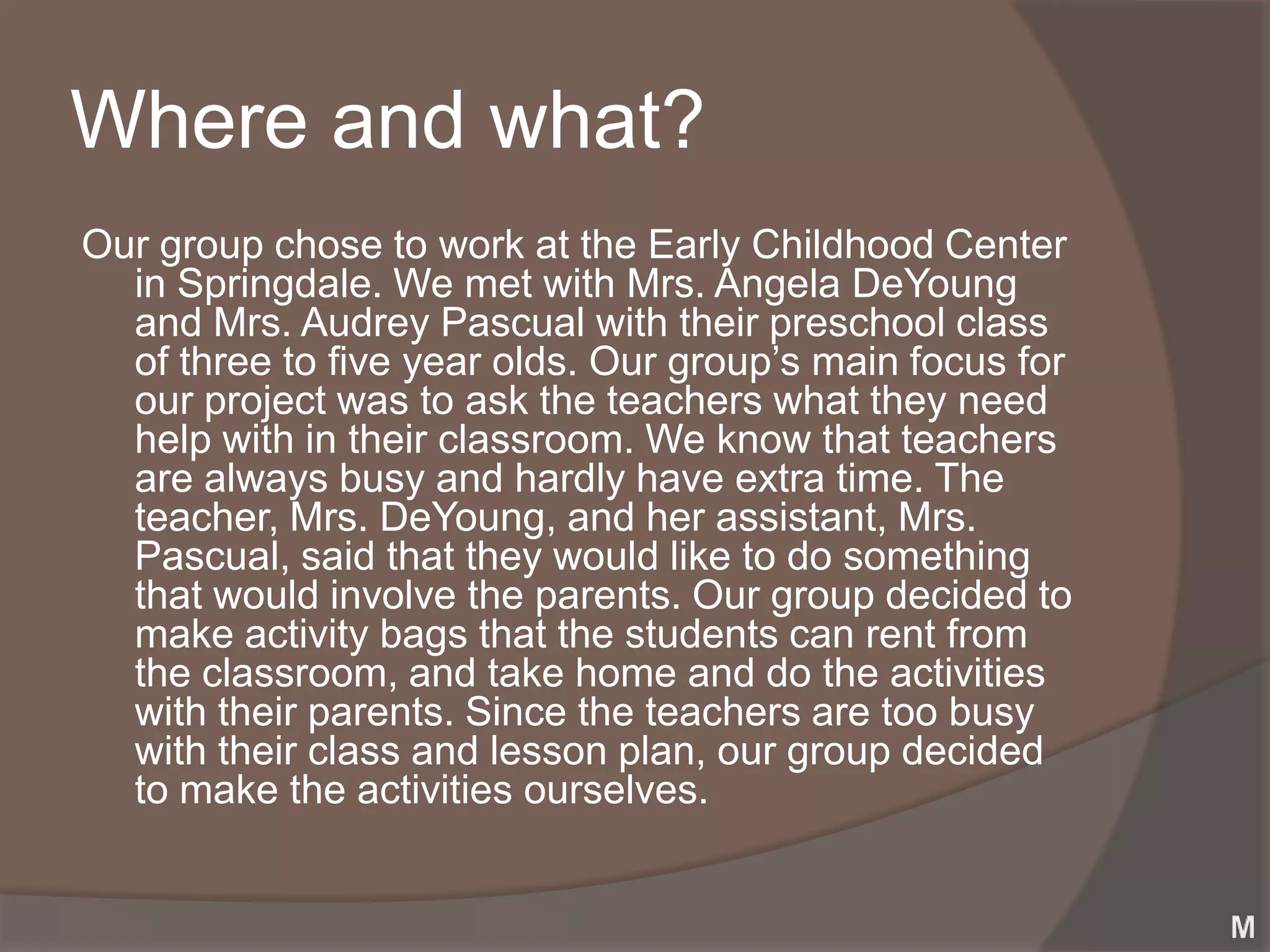 Take home activities | PPTX