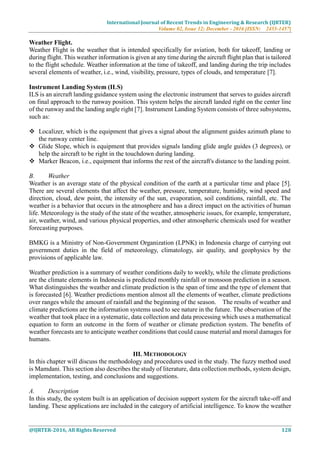 Take Off and Landing Prediction Using Fuzzy Logic | PDF