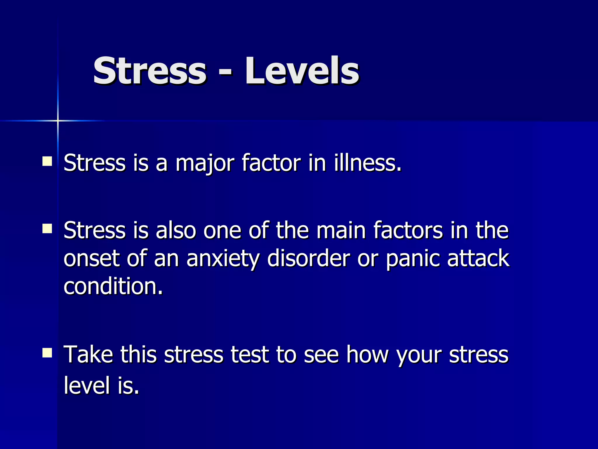 Take The Stress Test | PPT