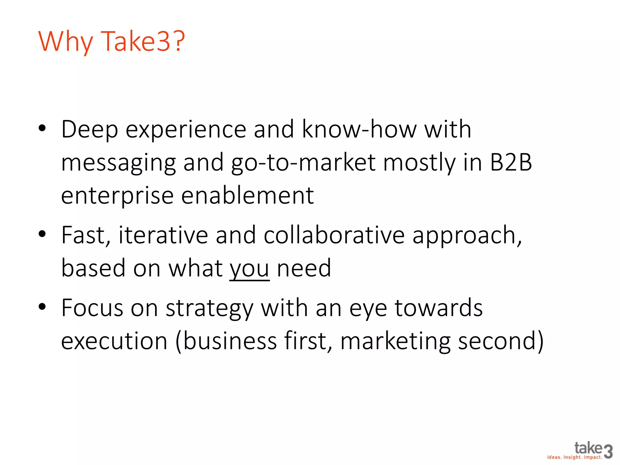 Take3 Capabilities | PPT