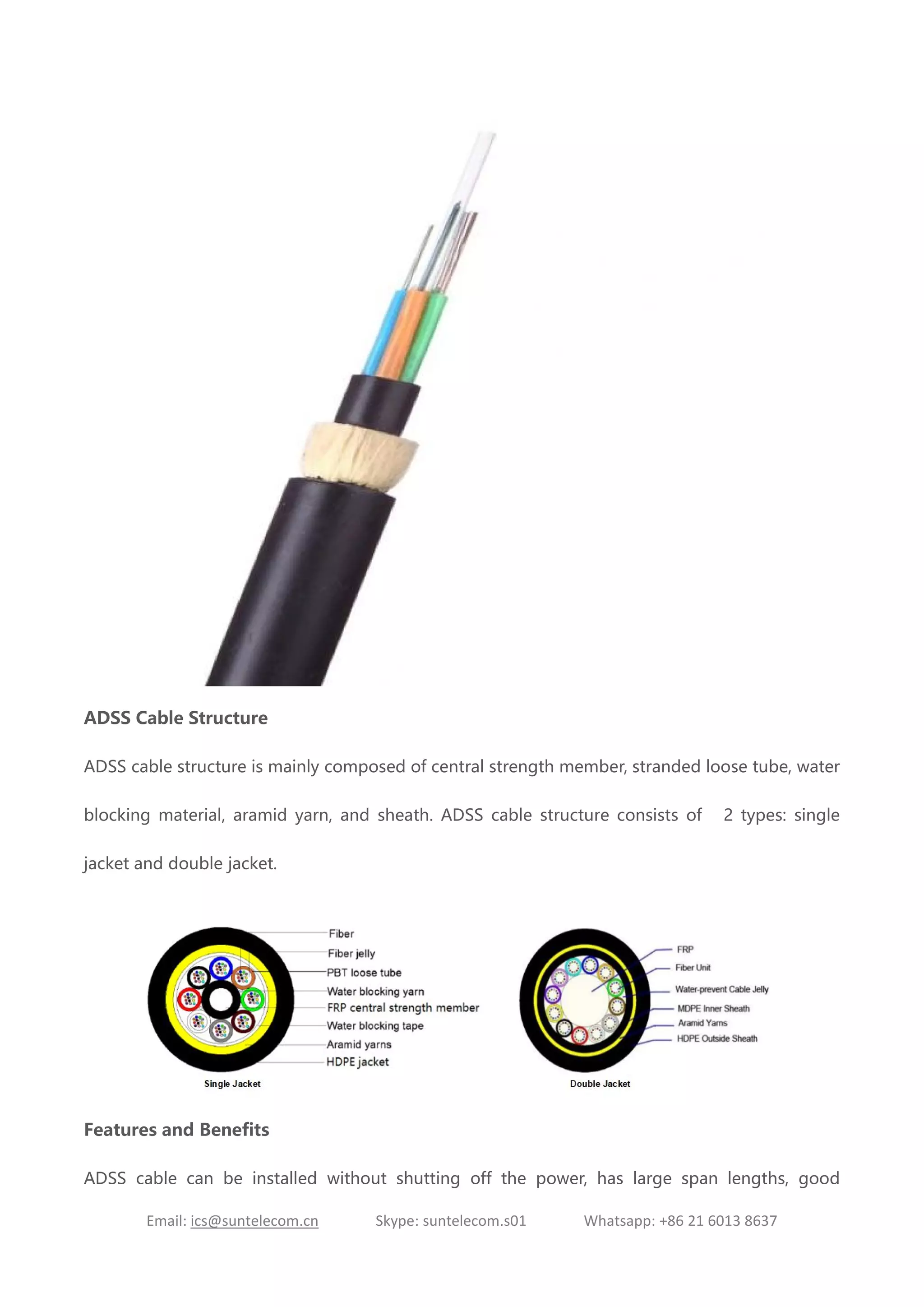 Take A Detailed Look At The ADSS Fiber Optic Cable | PDF