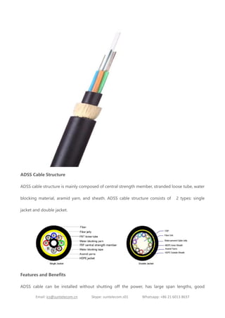 Take A Detailed Look At The ADSS Fiber Optic Cable | PDF
