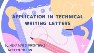 Application in technical writing letters | PDF