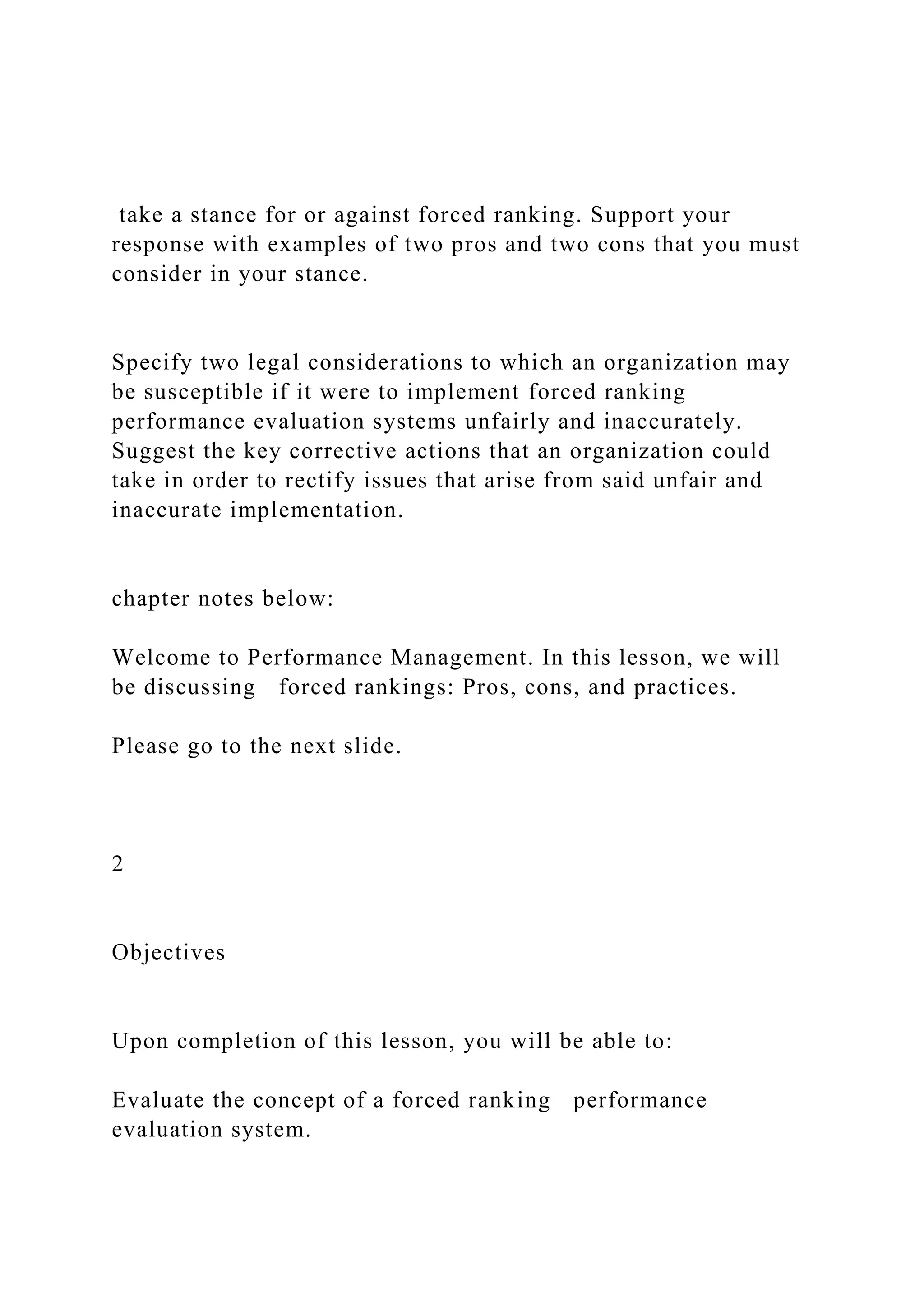 take a stance for or against forced ranking. Support your respo.docx