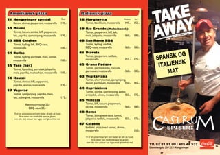 Castrum Spiseri Takeaway Menu 1 | PDF