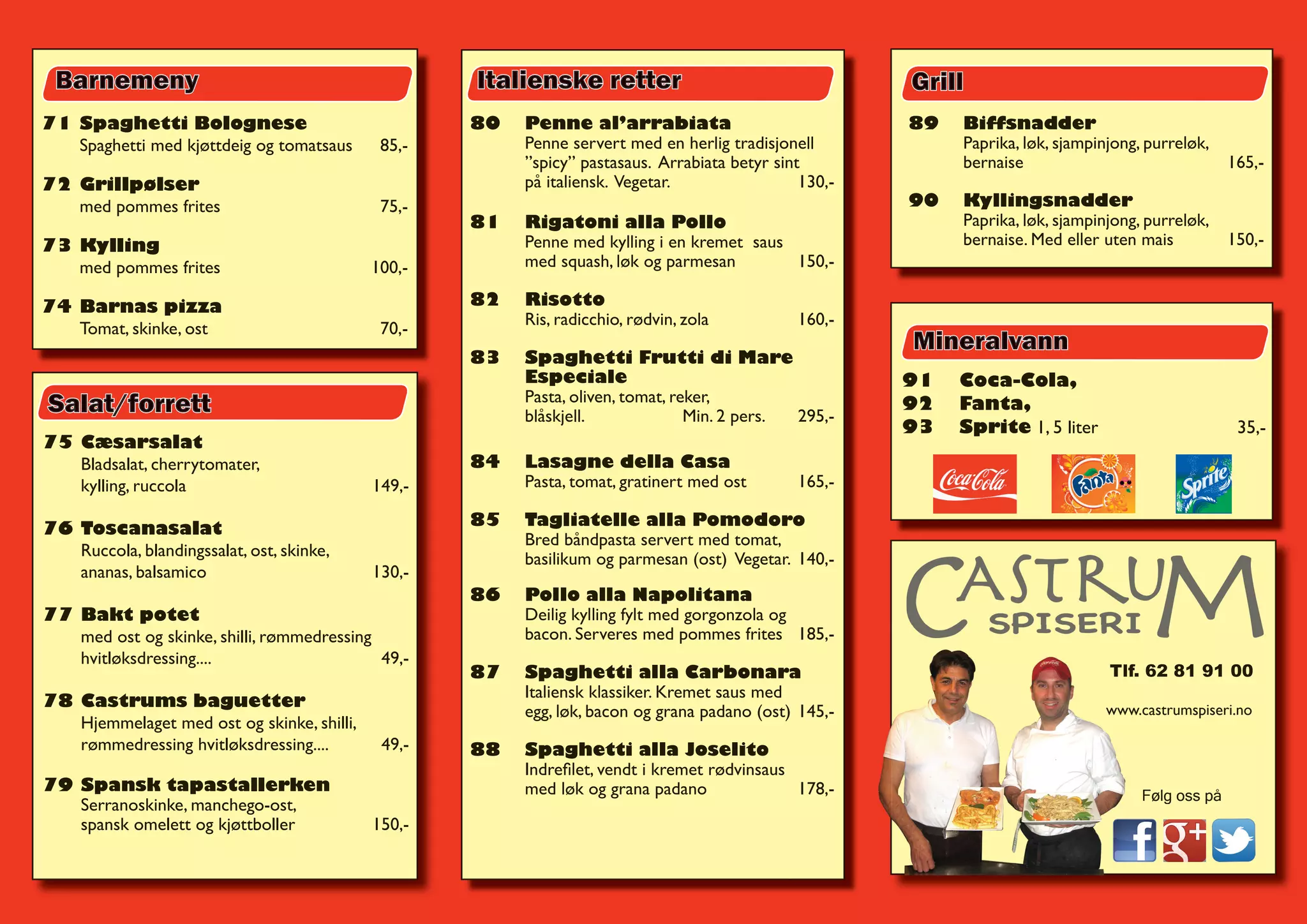 Castrum Takeaway menu 2 | PDF