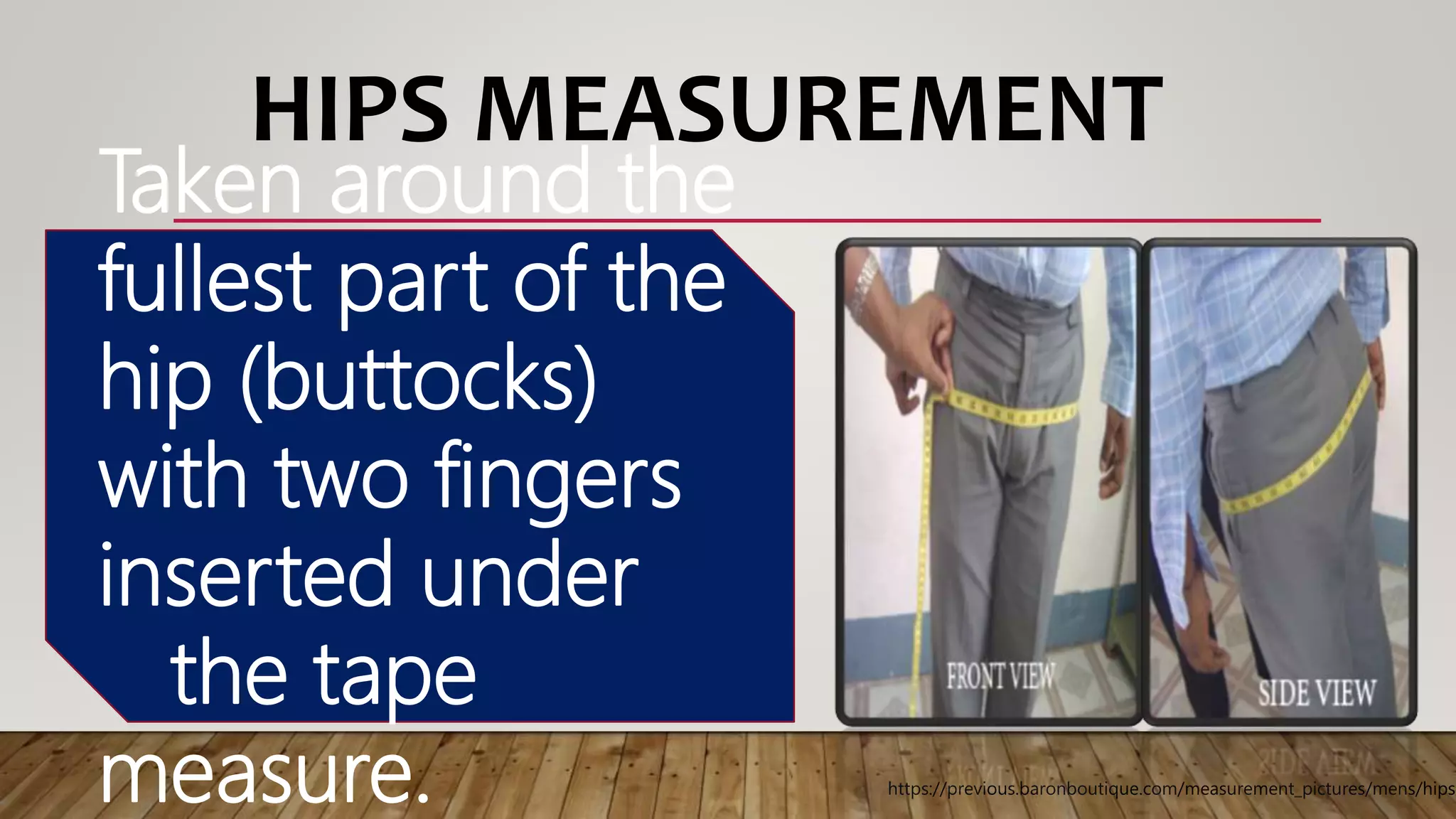 Take body measurements (men's apparel) | PPTX