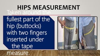 Take body measurements (men's apparel) | PPTX