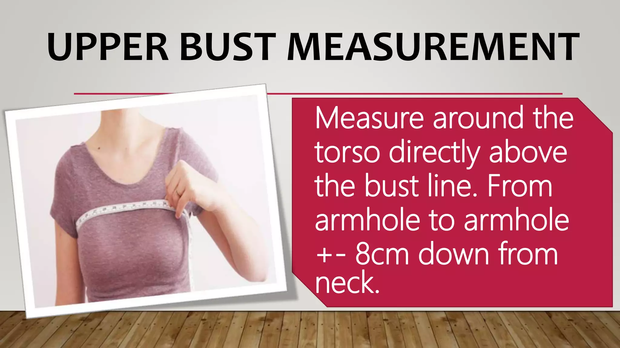 Take body measurements (women's apparel) | PPTX