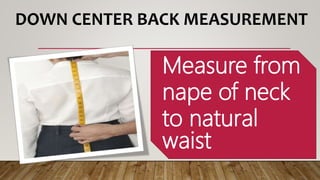 Take body measurements (women's apparel) | PPTX