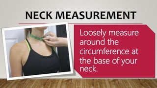 Take body measurements (women's apparel) | PPTX