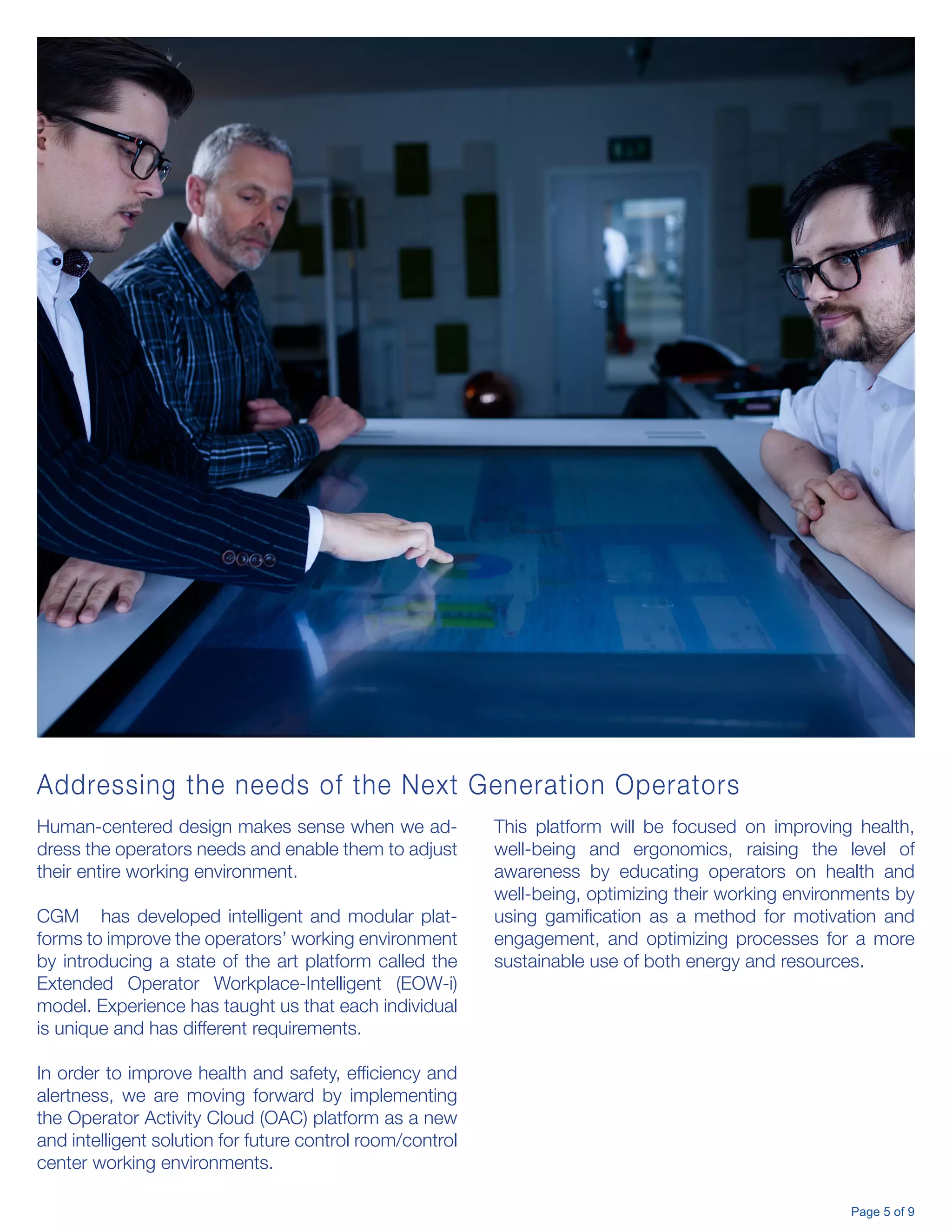 Welcome to the future Control Room Working Environment | PDF