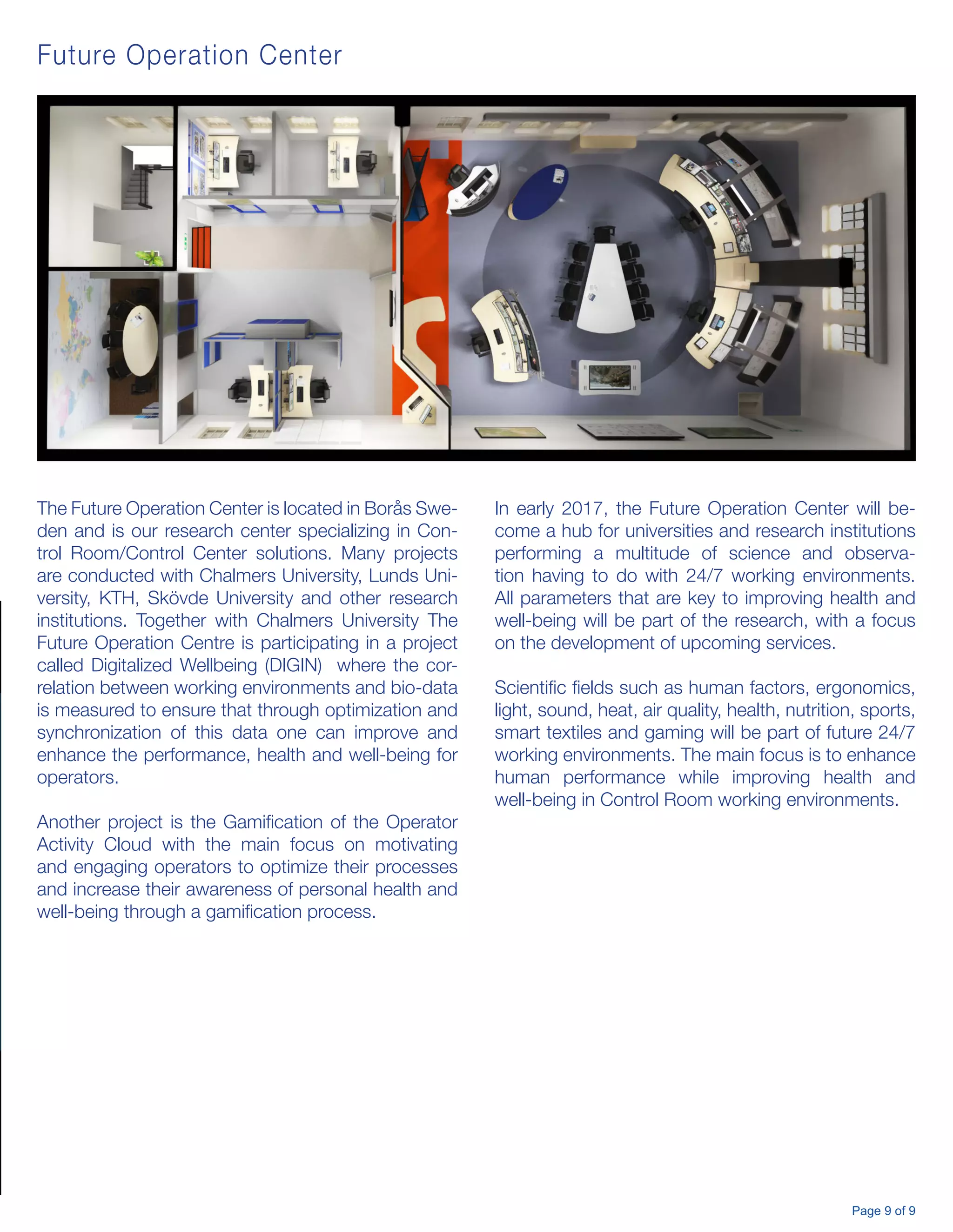 Welcome to the future Control Room Working Environment | PDF