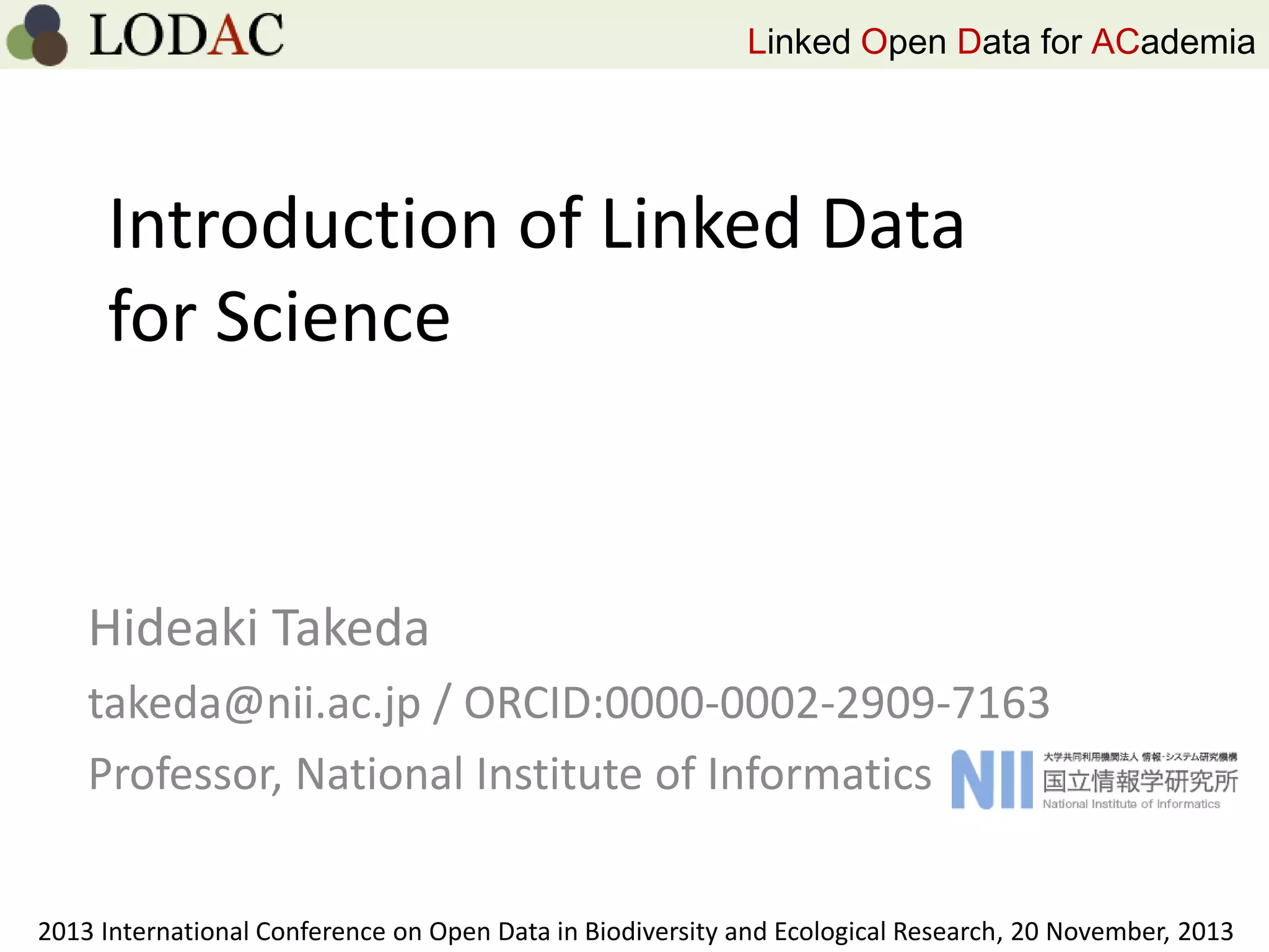 Introduction of Linked Data for Science | PPTX