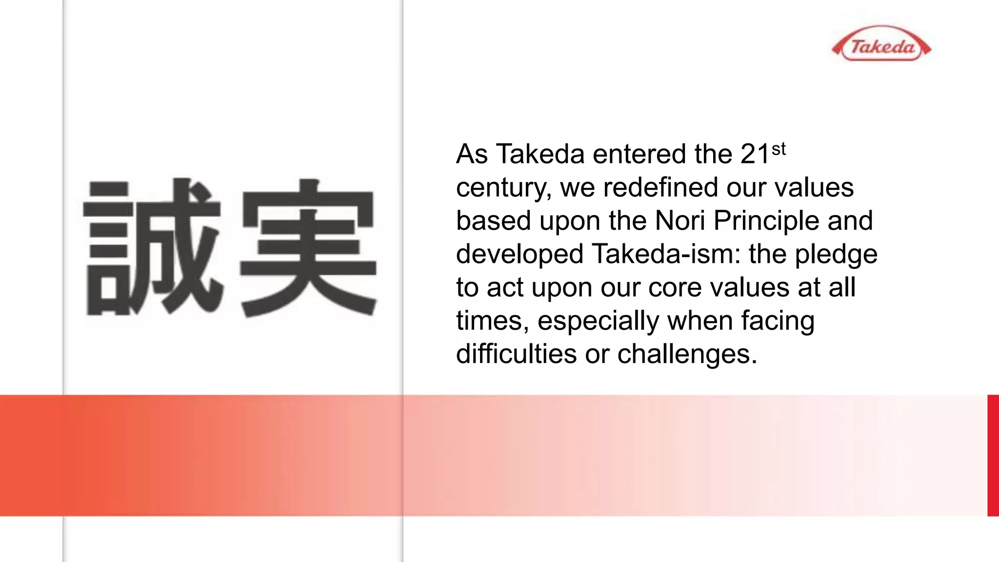 Slide show of Takeda's history | PPTX