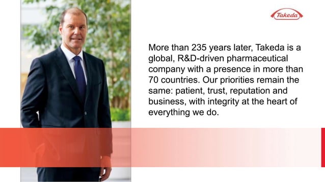 Slide show of Takeda's history | PPTX