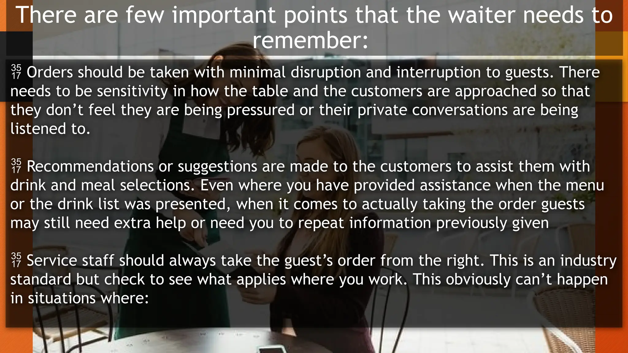 Take Food and Beverage Orders.pptx: FBS NC | PPTX